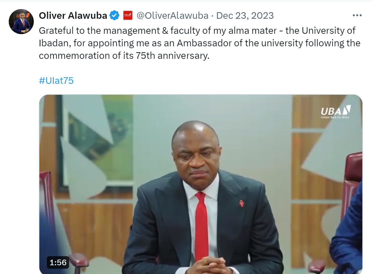 UBA GMD/CEO, Oliver Alawuba: Biography, Career, Education, Wife and ...